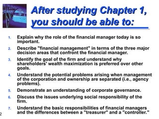 Chapter 1 the role of financial management | PPT