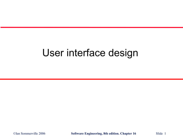 User Interface Design | PPT
