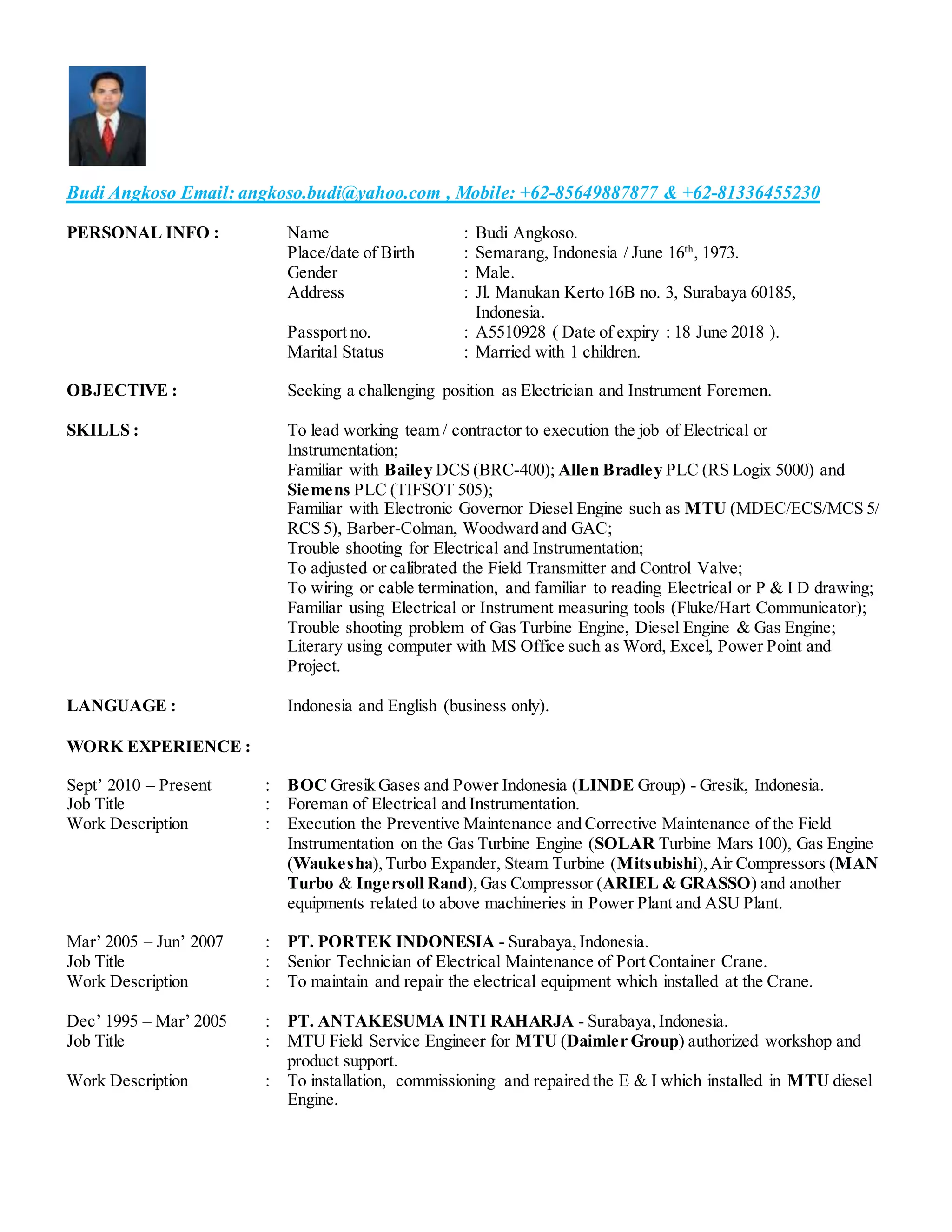 Budi Resume | DOCX