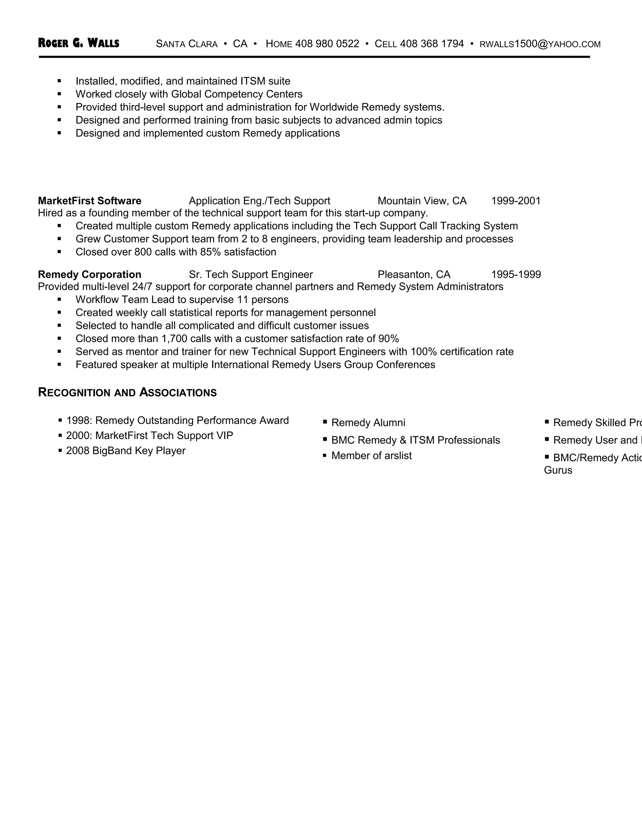 RogerResume2015v1 | PDF