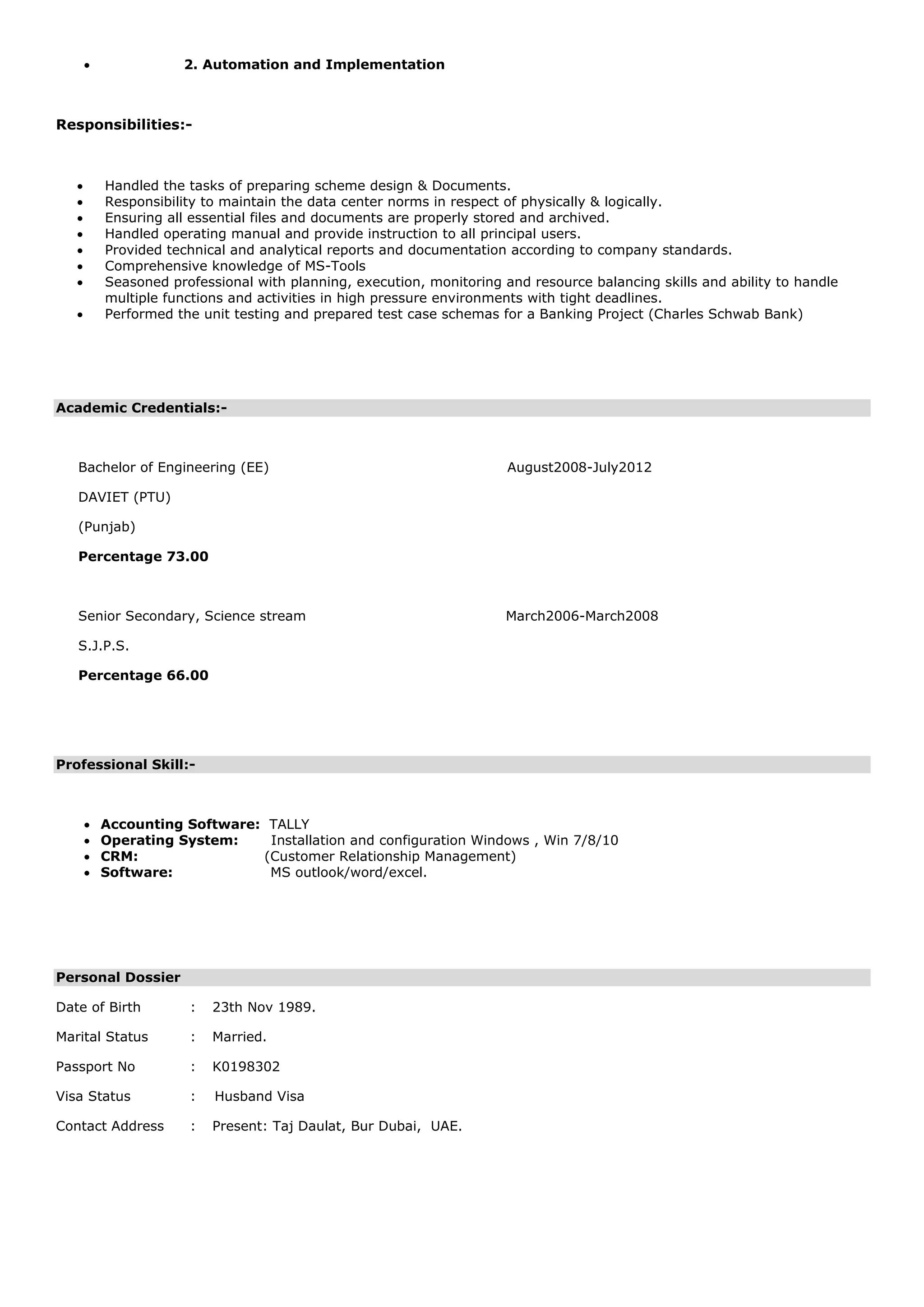 Mehak Resume 2016 | PDF