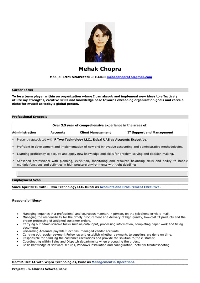 Mehak Resume 2016 | PDF