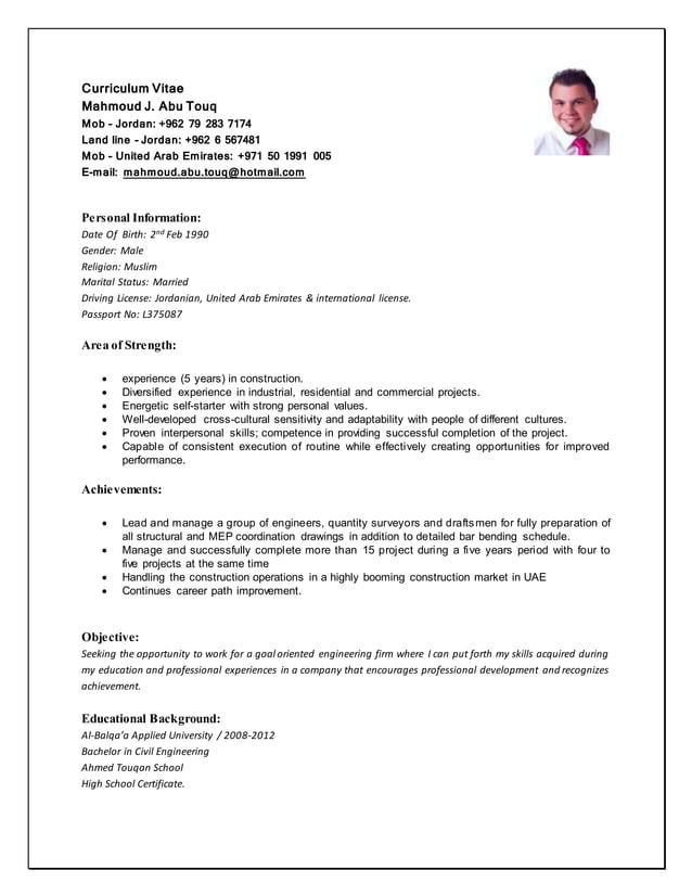 Updated Cv - Jordan | PDF