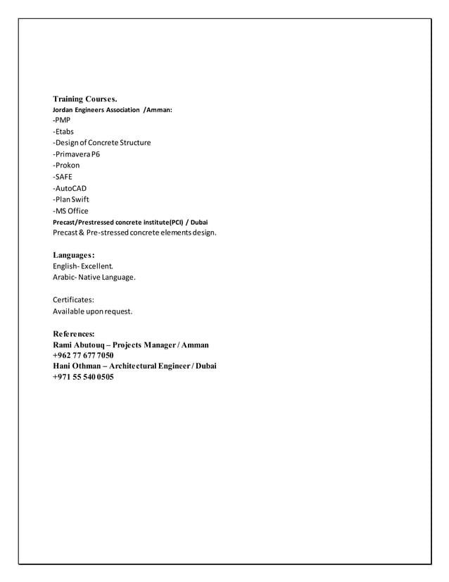 Updated Cv - Jordan | PDF