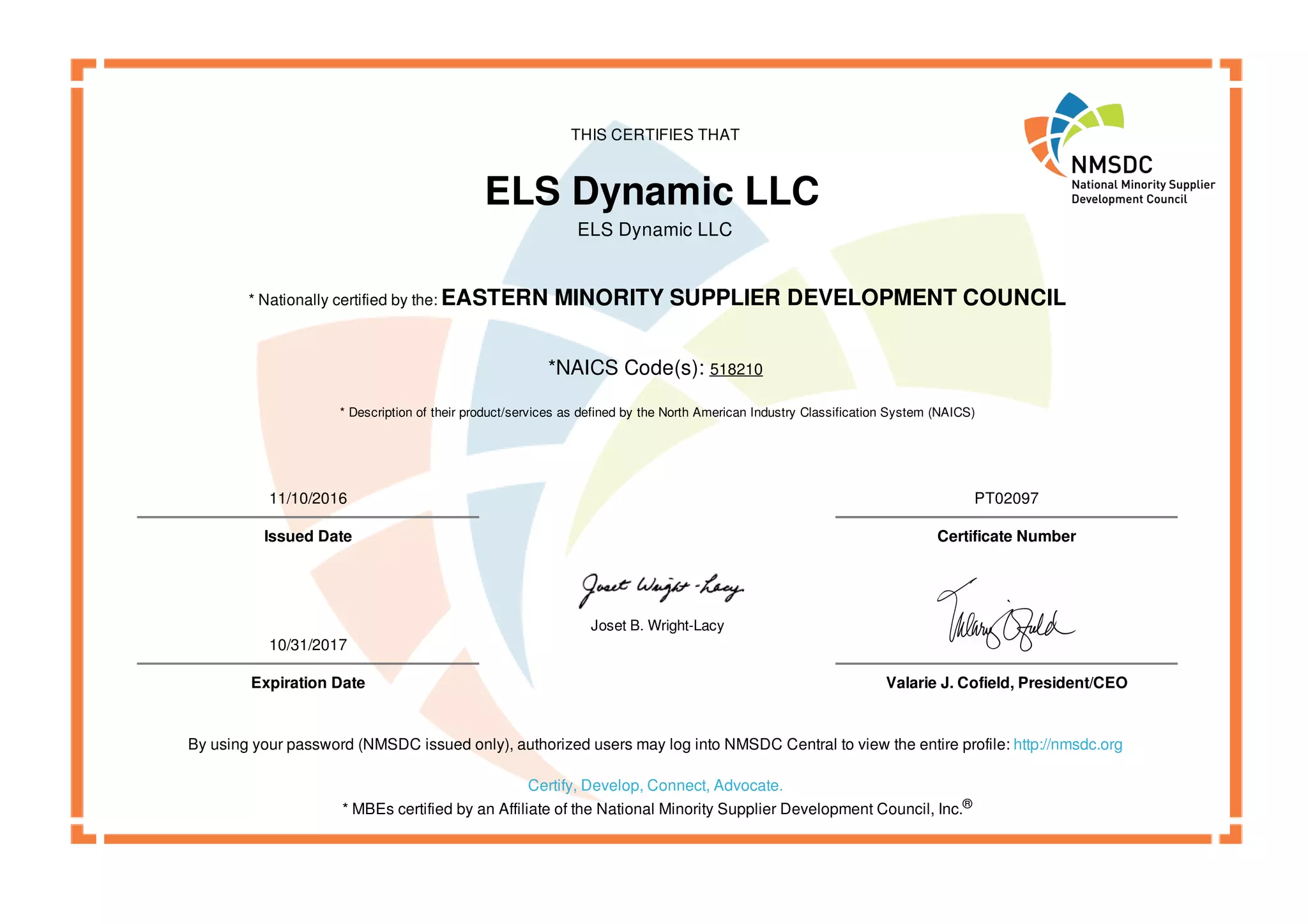 ELS Dynamic LLC Certificate[1] | PDF