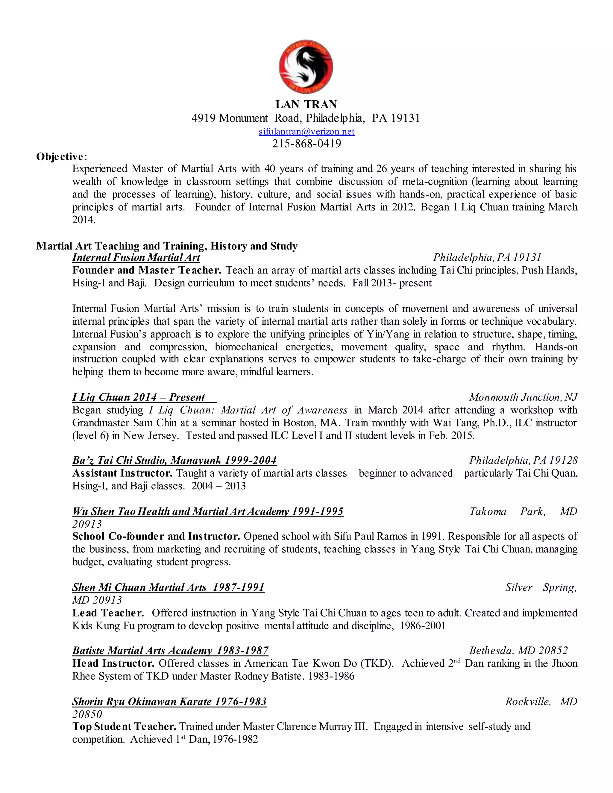 Final Lan Tran MA resume | PDF