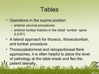 027 Patient posioning for spine surgery | PPT