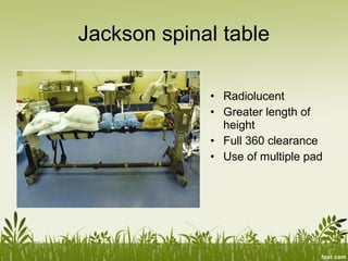 027 Patient posioning for spine surgery | PPT