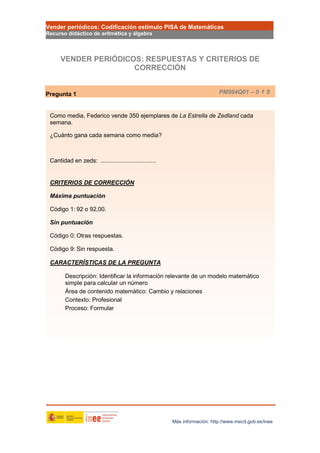 PISA matemáticas:Vender periodicos | PDF