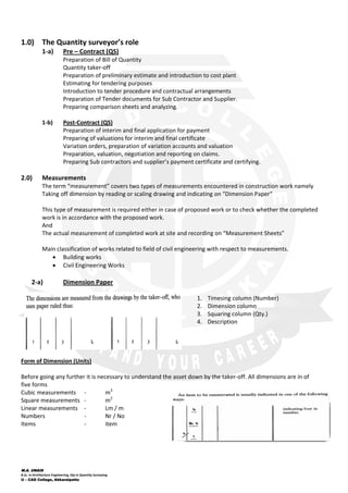 Quantity Surveyors (Practice) | PDF