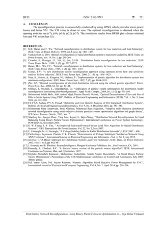 Distribution Network Reconfiguration Using Binary Particle Swarm Optimization to Minimize Losses ...
