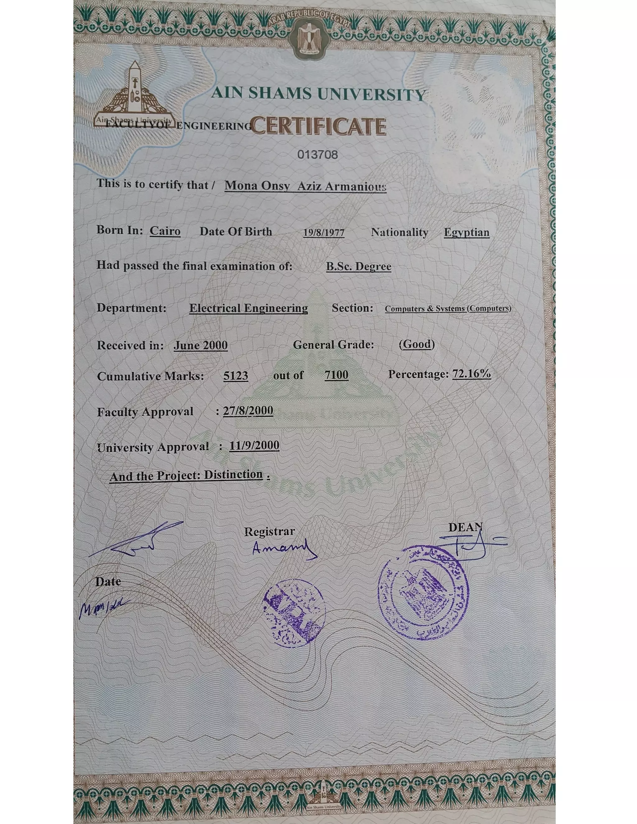 Certificate and Transcript | PDF