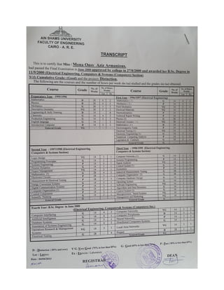 Certificate and Transcript | PDF