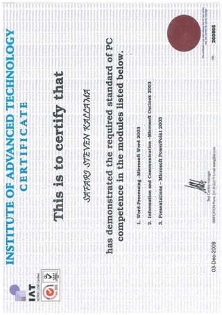 IAT certificate 1 | PDF