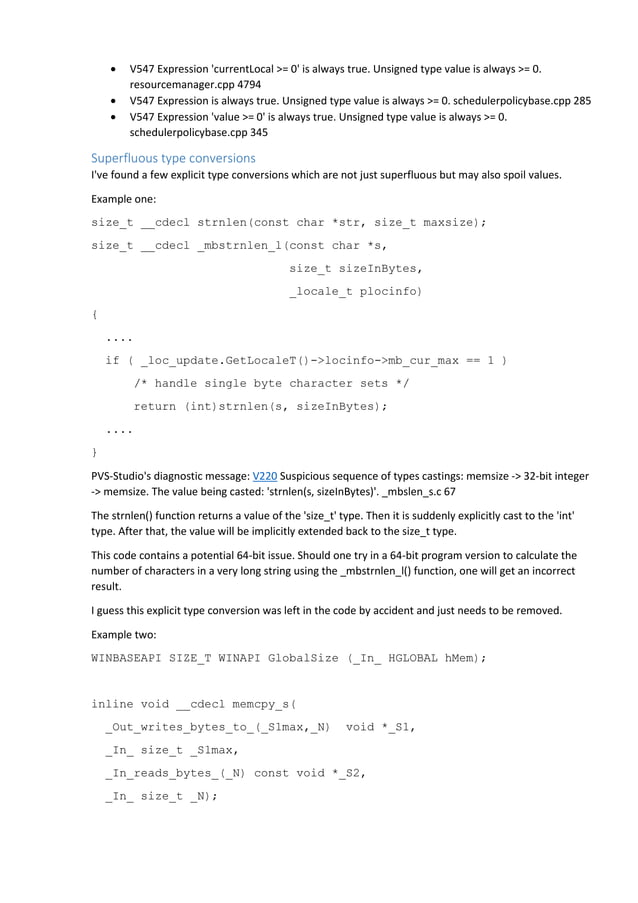 A Slipshod Check of the Visual C++ 2013 Library (update 3) | PDF