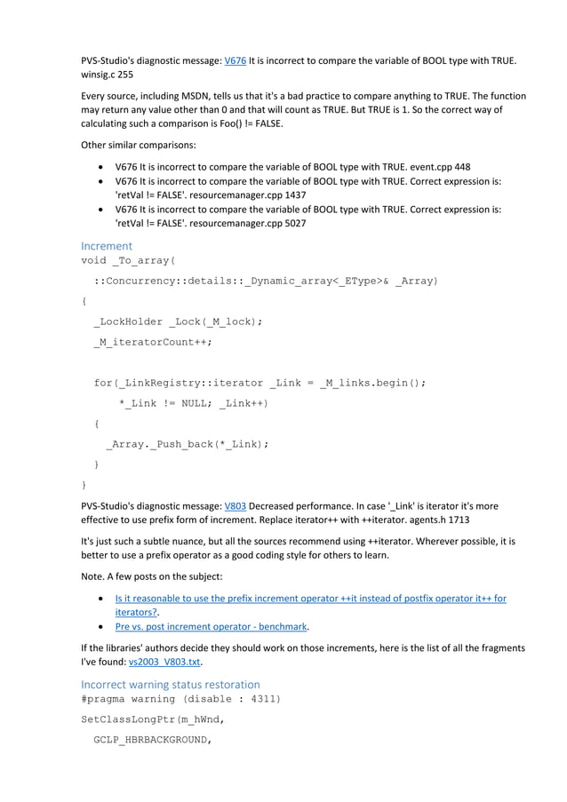 A Slipshod Check of the Visual C++ 2013 Library (update 3) | PDF