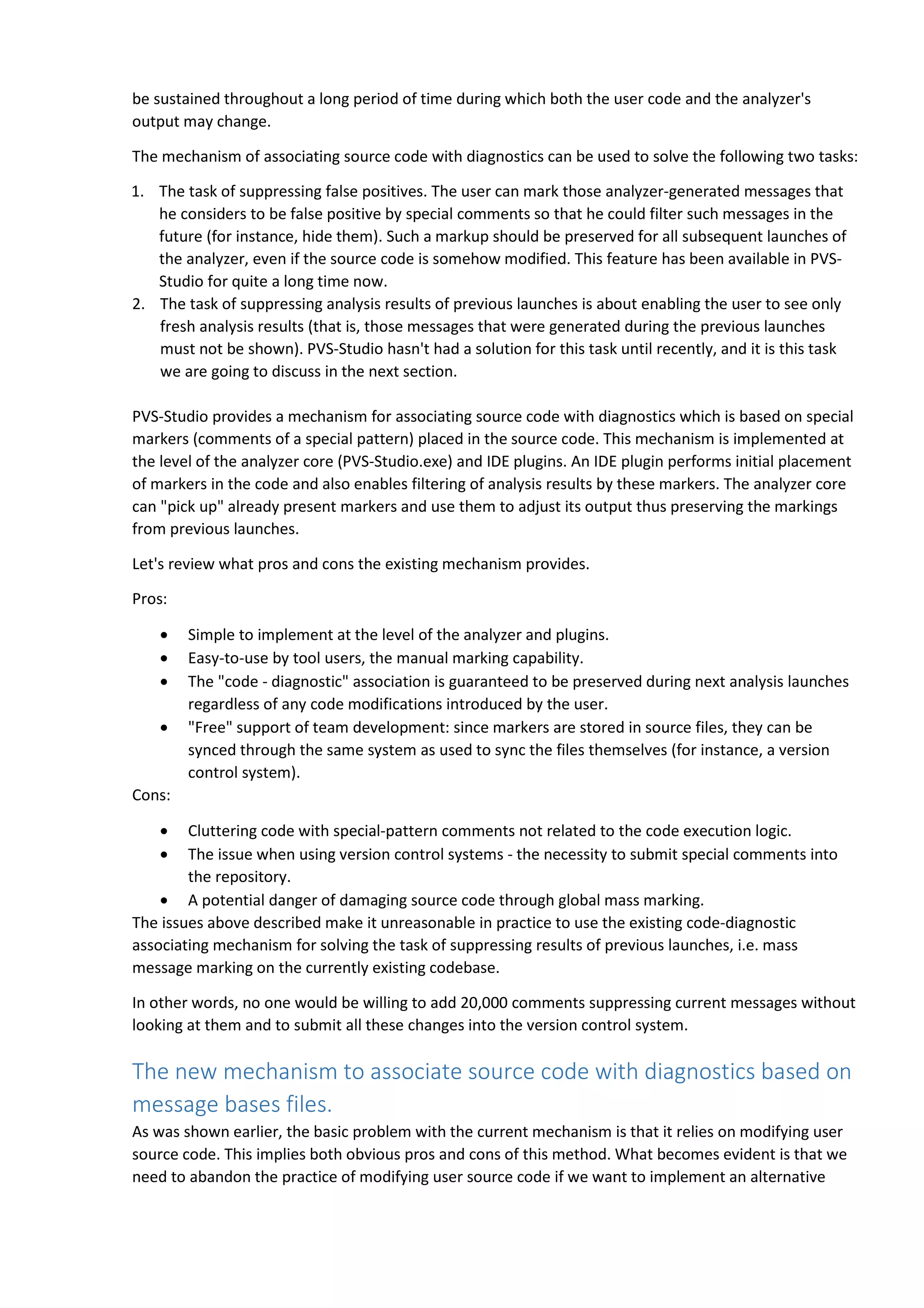 PVS-Studio's New Message Suppression Mechanism | PDF | Web Development | Internet