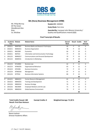 Transcript Breakdown | PDF
