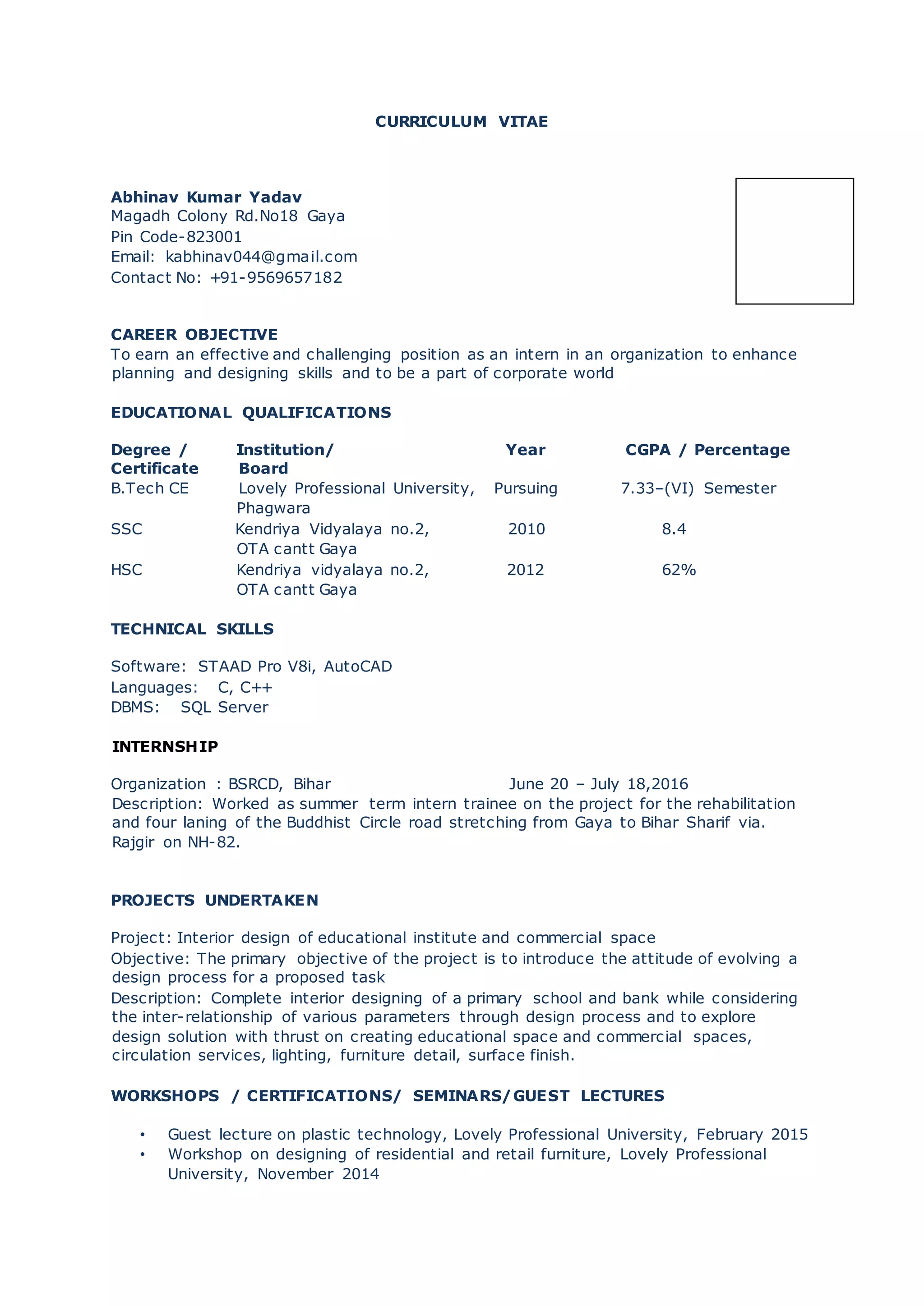 abhi CV | PDF