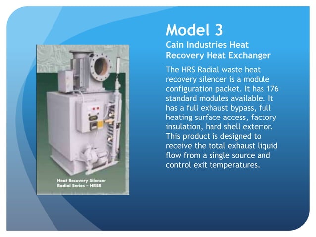 MEC 422 - Energy Recovery from an Electrical Generating Facility | PPTX