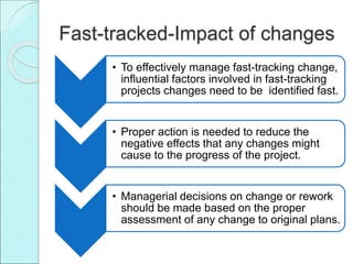 029 fast-tracking projects | PPT