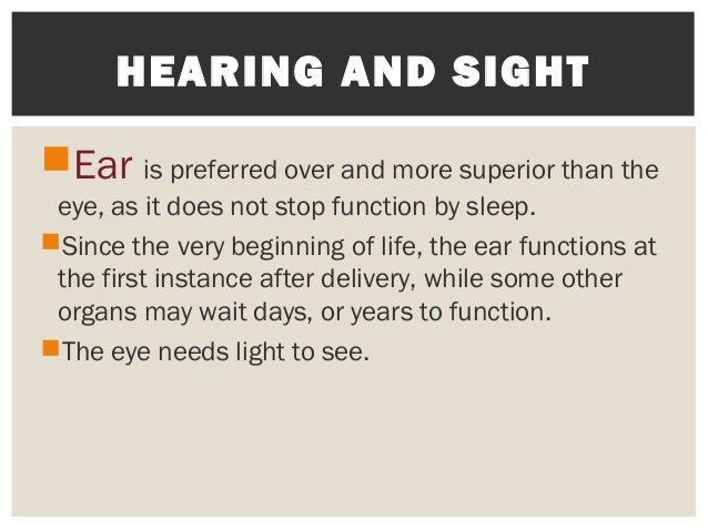 029 the hearing and sight