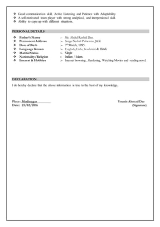 YD resume | DOCX