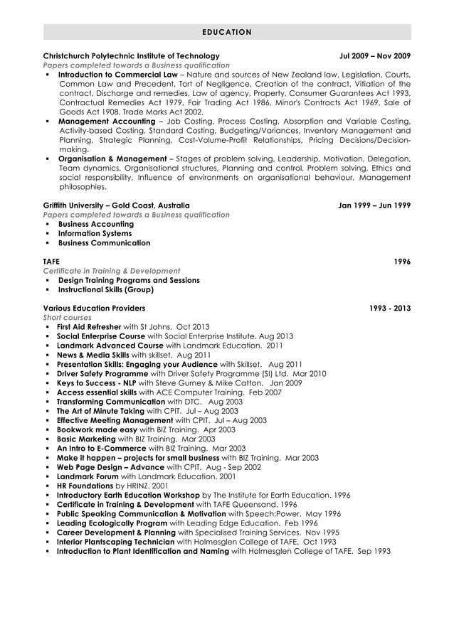 Marnie Kent CV Current | PDF