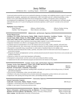 Jerry Miller Resume | DOCX
