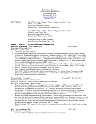 Goodyear 2016 FULL CV | PDF