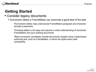 Implementing Structured FrameMaker | PPT