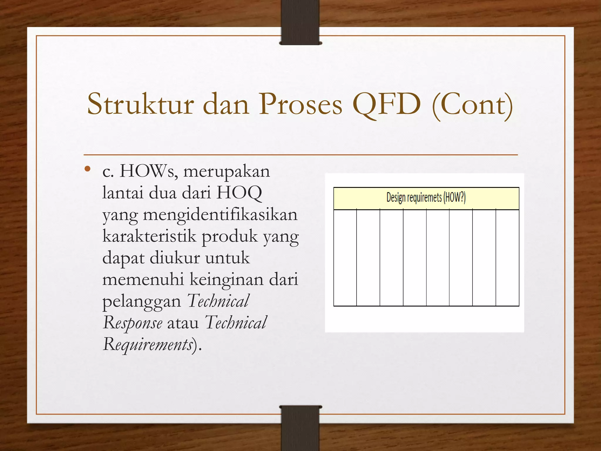 Konsep Desain Pengembangan Kualitas Produk (Quality Function Deployment) | PDF