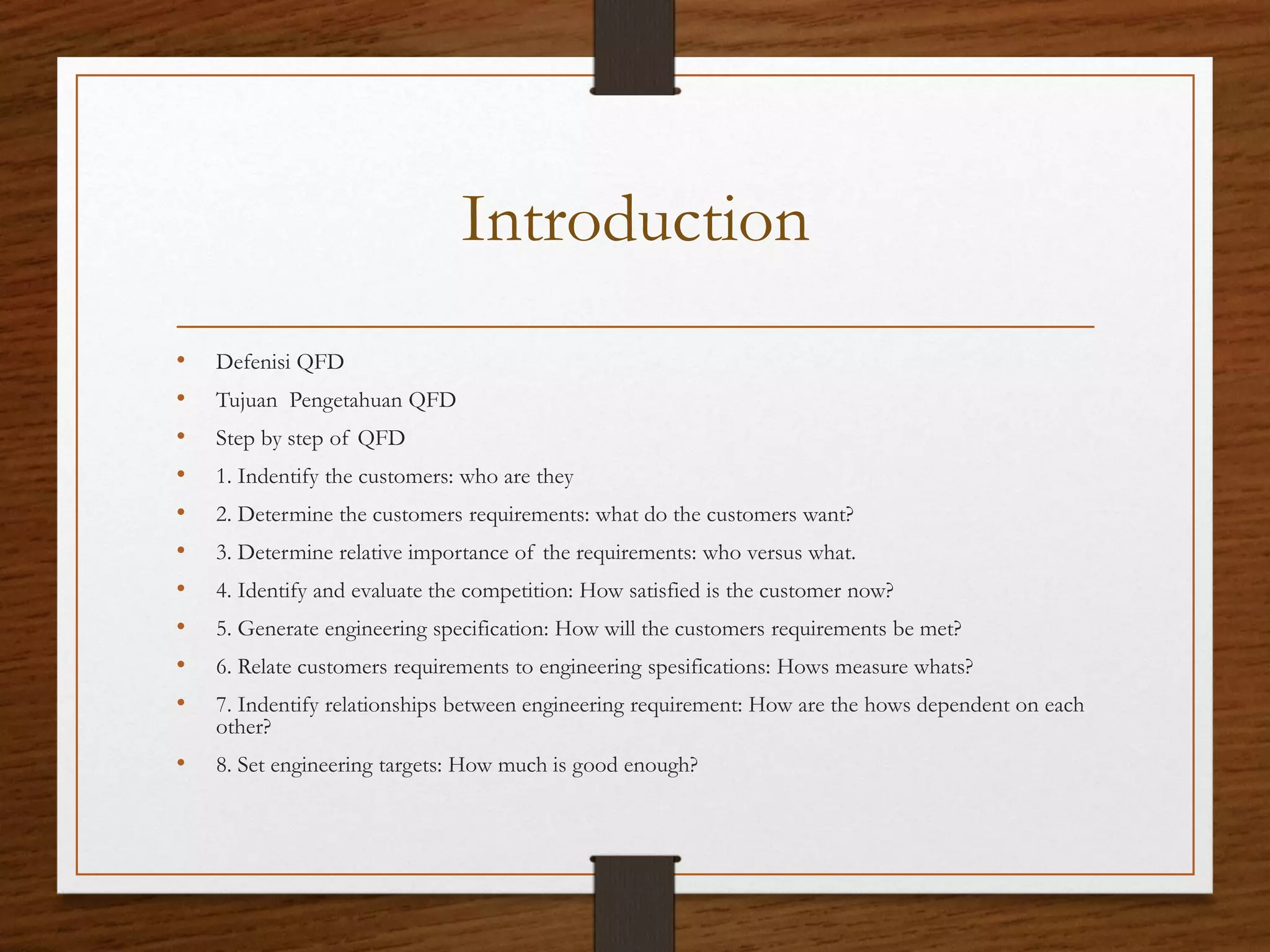 Konsep Desain Pengembangan Kualitas Produk (Quality Function Deployment ...