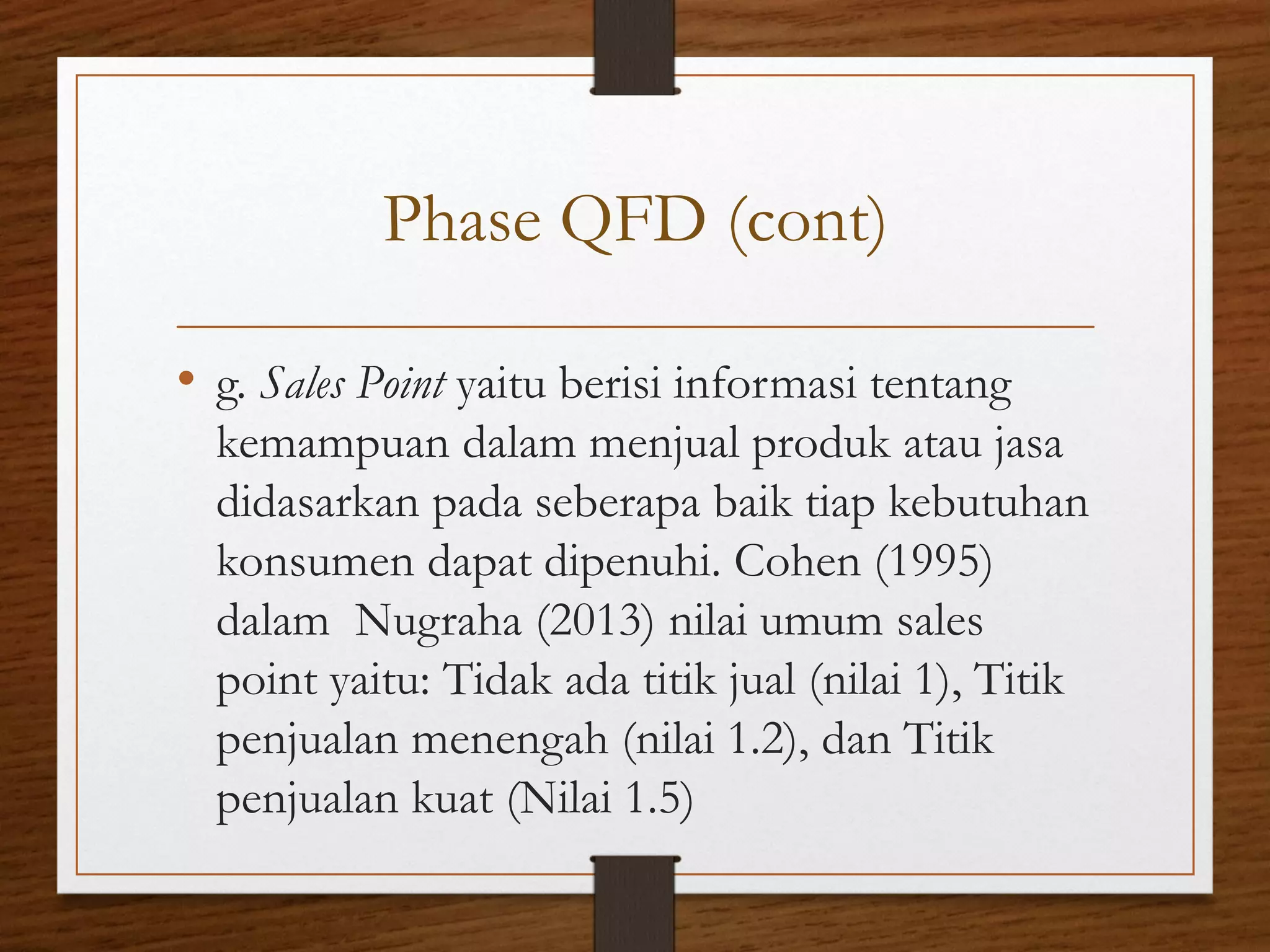 Konsep Desain Pengembangan Kualitas Produk (Quality Function Deployment) | PDF