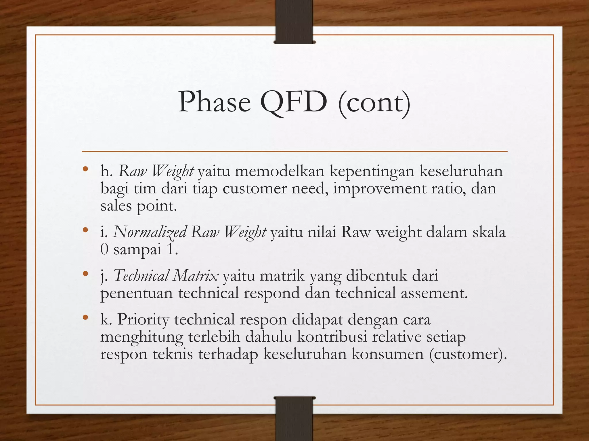 Konsep Desain Pengembangan Kualitas Produk (Quality Function Deployment) | PDF