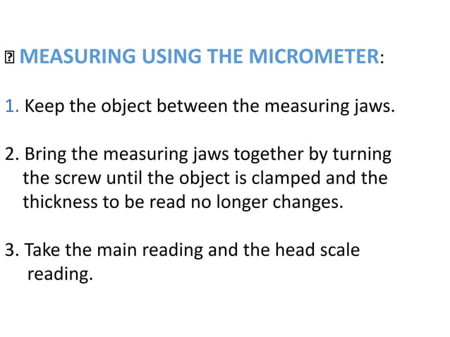 02a micrometer screw guage | PPTX | Physics | Science