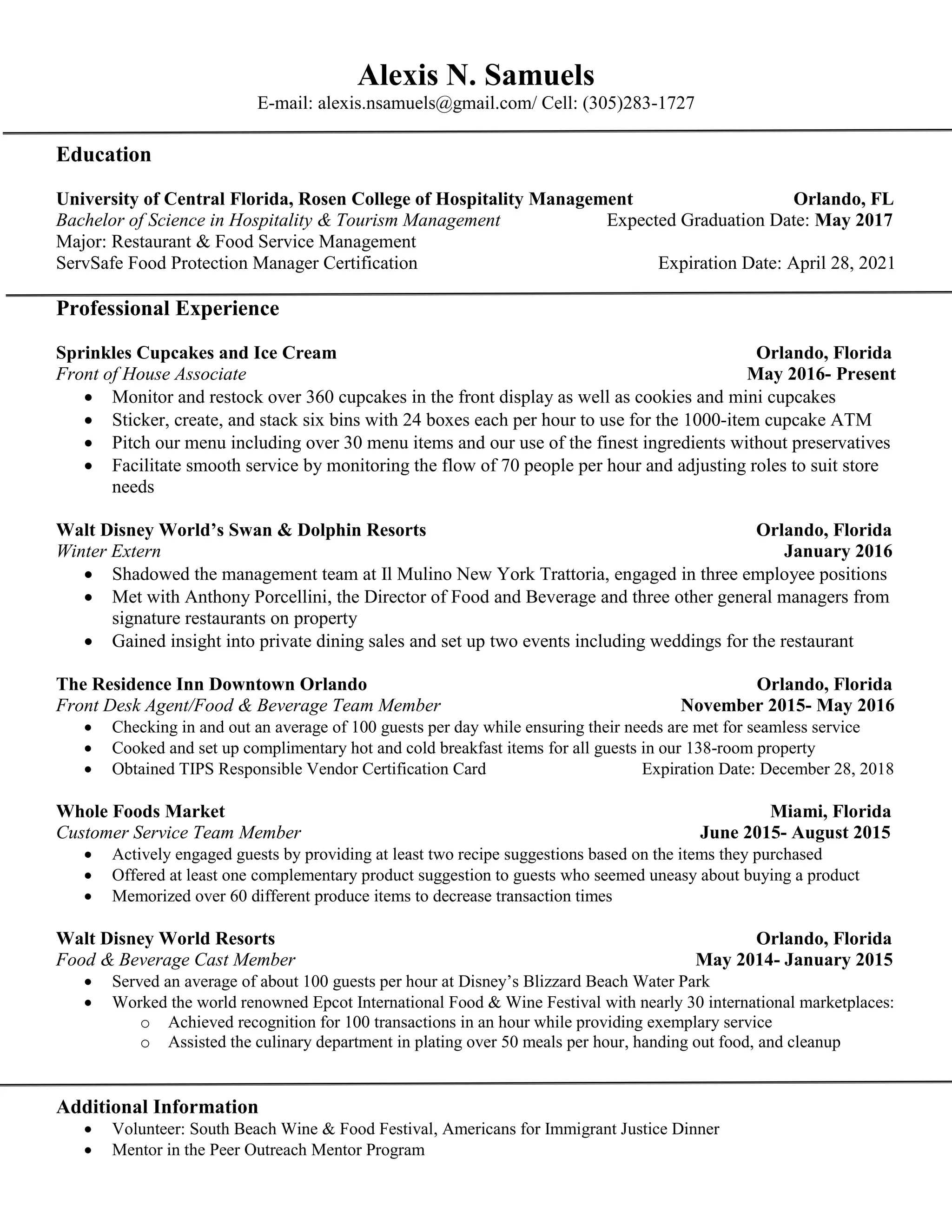 Alexis Resume 2016 | PDF