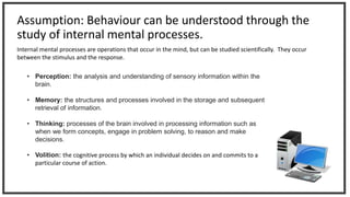 Psychological approaches and assumptions | PPTX