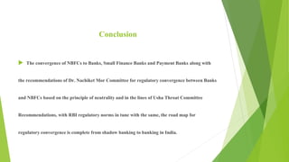 REGULATORY FRAMEWORK FOR NBFCs in India | PPTX