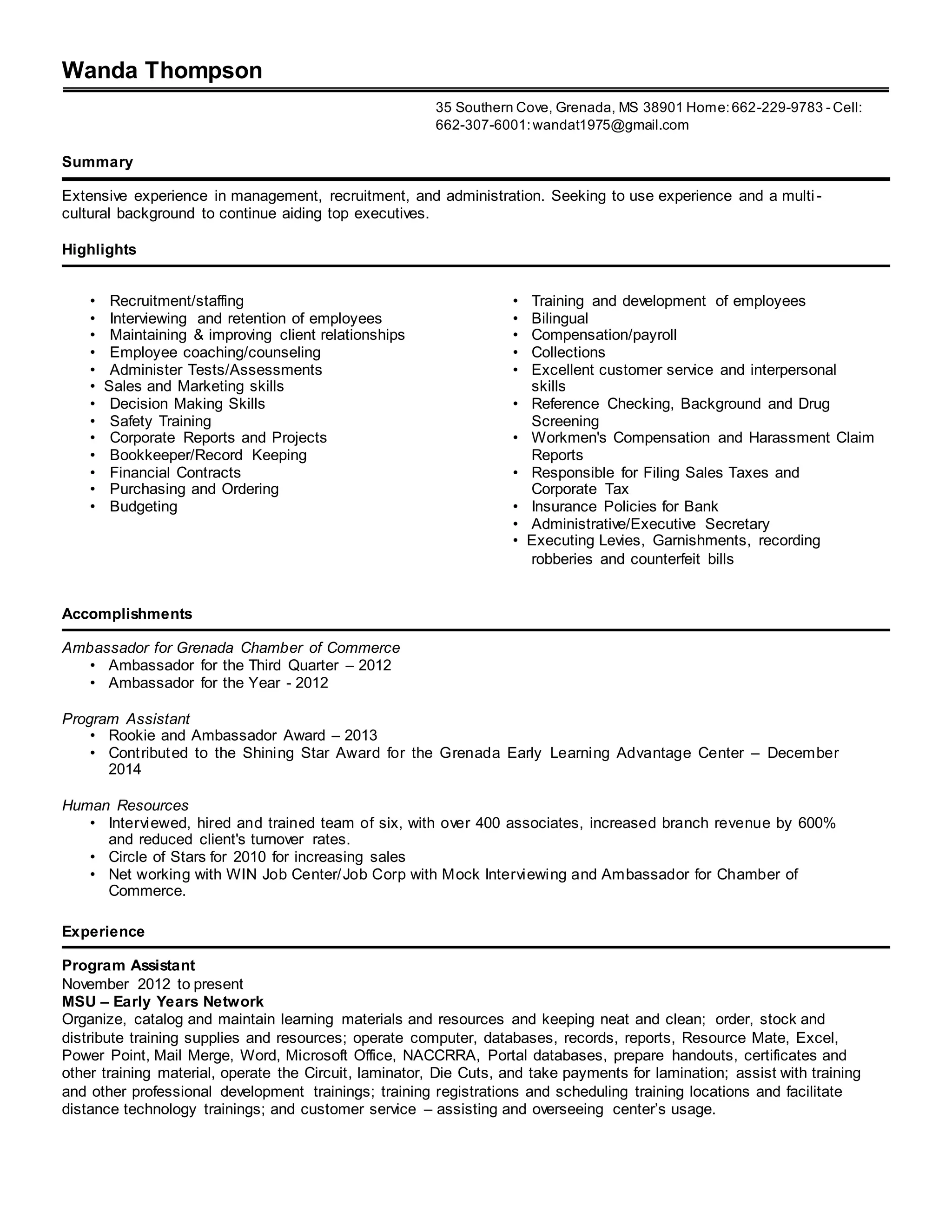 Wanda Thompson Resume3.doc