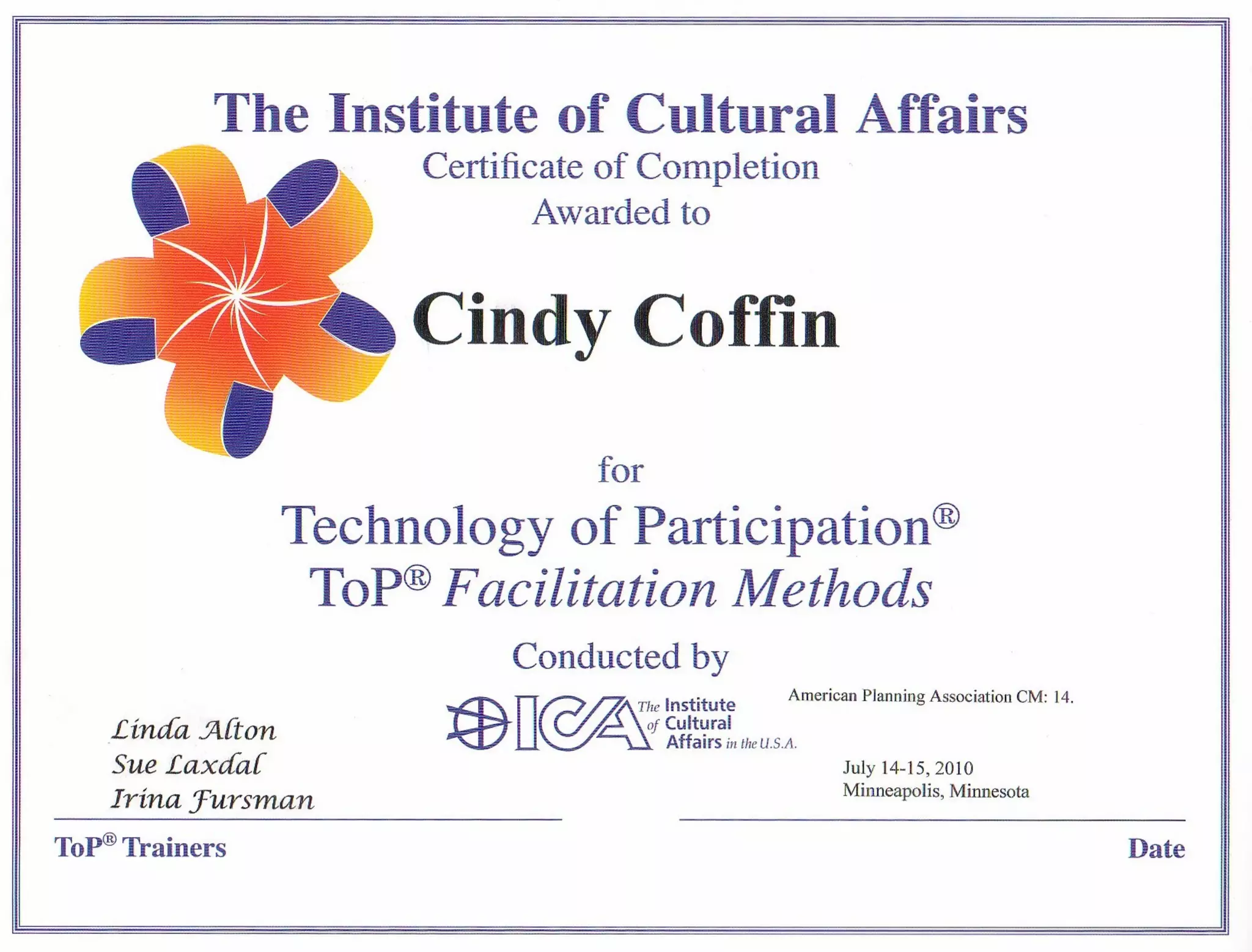 Technology of Participation Certificate | PDF