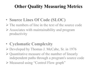 Presentation -Quality Metrics For Agile Development | PPT