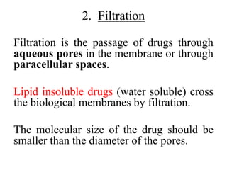 drug transport mechanisms | PPTX