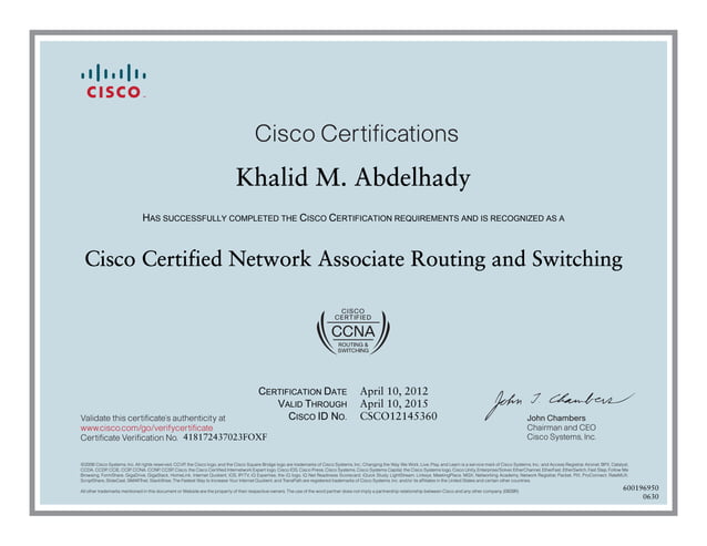 CCNA certificate | PPT