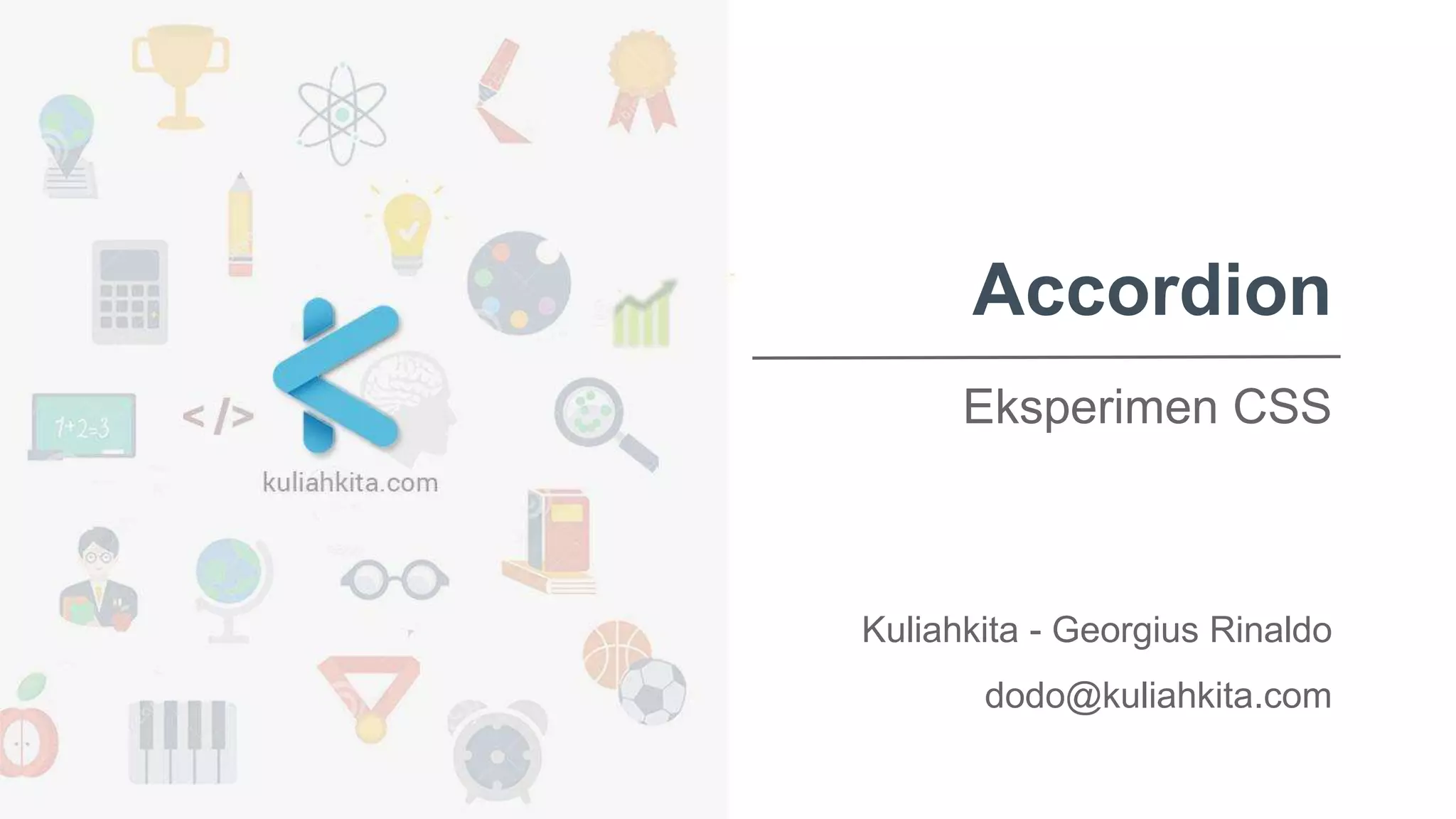 CSS Eksperimen - 04-2 accordion | PPT