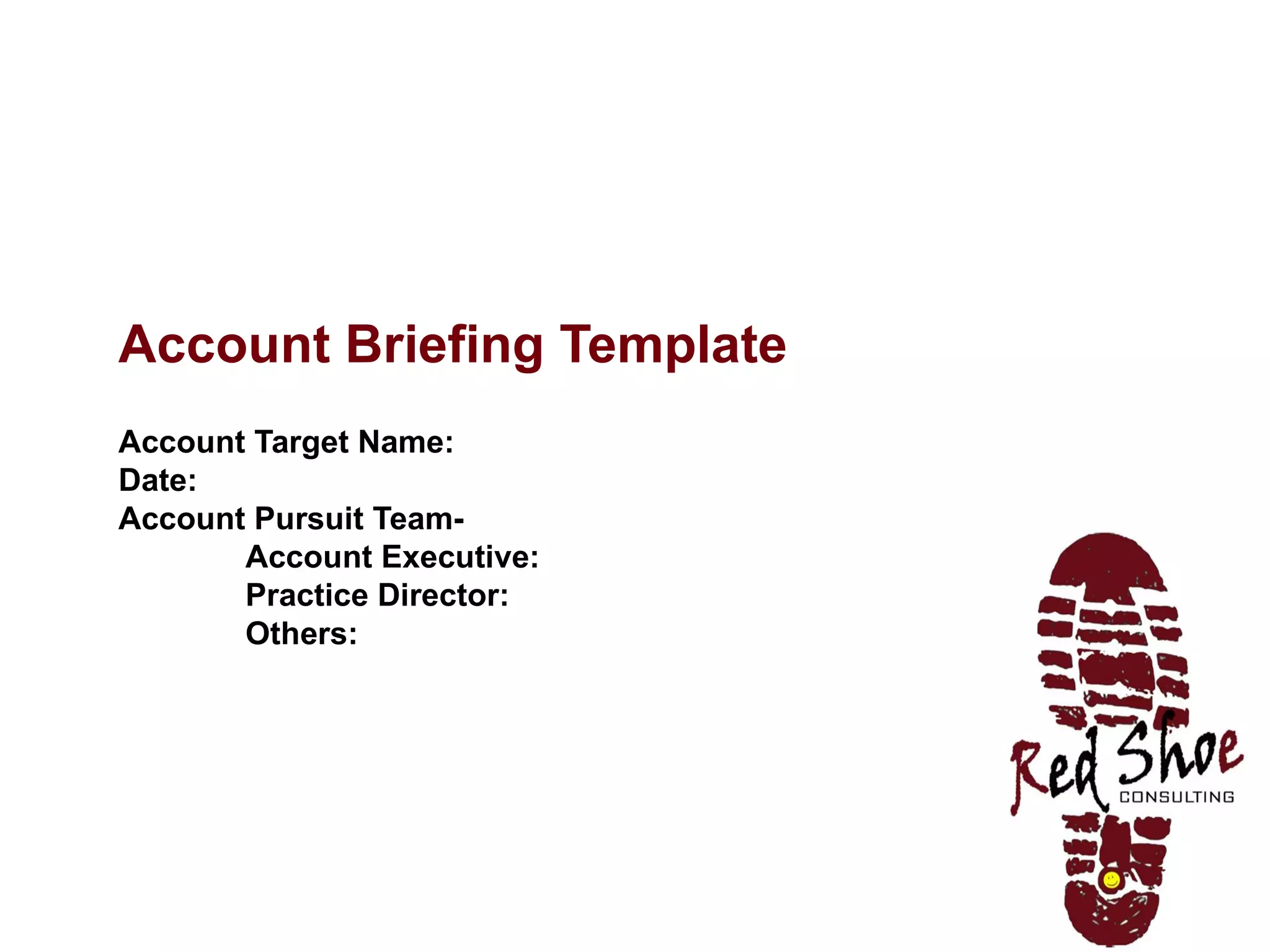 Sales Account Planning & Briefing Template | PPT