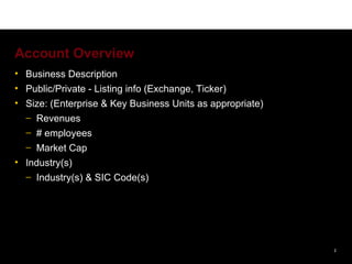 Sales Account Planning & Briefing Template | PPT