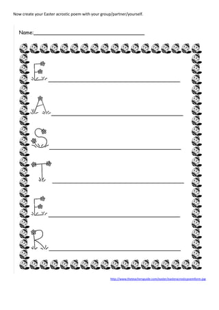 02 acrostic poems easter | PDF
