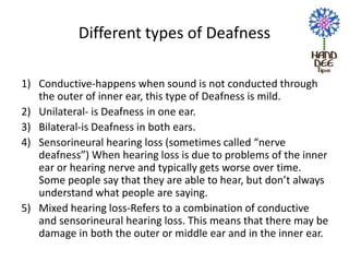 Deaf Awareness (new) | PPTX | Ear, Nose and Throat Conditions ...