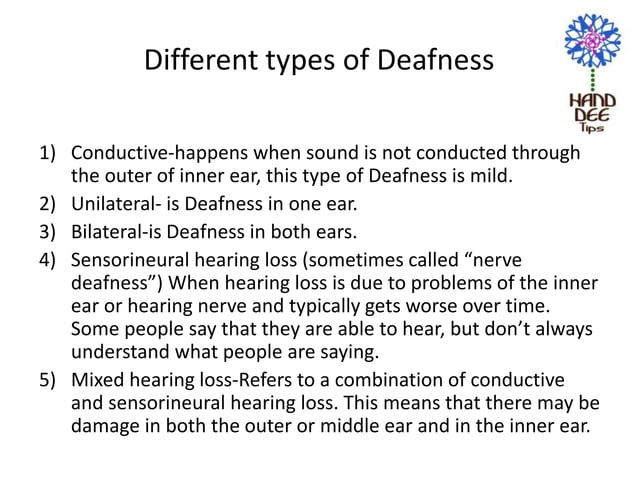 Deaf Awareness (new) | PPTX | Ear, Nose and Throat Conditions ...